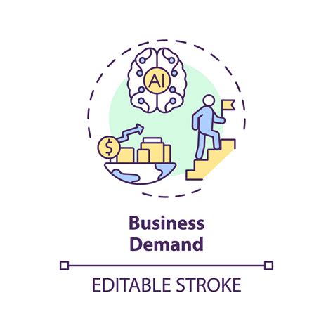 2d Editable Multicolor Business Demand Icon Simple Isolated Vector Ai