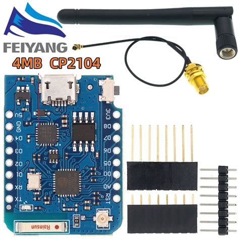 wemos d1 mini pro 4m 16m bytes external antenna connector nodemcu based