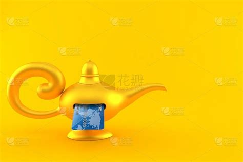 里面有信用卡的神灯素材 花瓣网