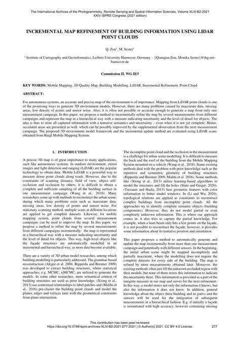 pdf incremental map refinement of building information using lidar