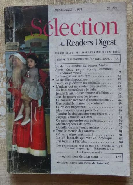 SÉlection Du Readers Digest Décembre 1951 Billy Miske Yougoslavie Antarctique Eur 1000