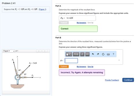 Solved Suppose That F1 3 Kn And F3 6 Kn Figure 1 Part A