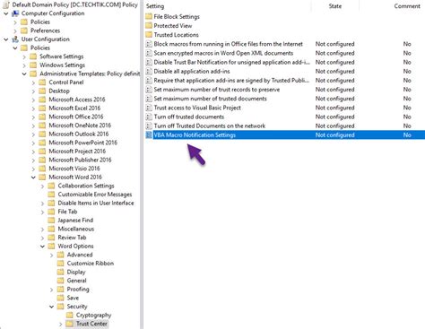 جلوگیری از اجرای Macro ها در نرم افزارهای آفیس از طریق Group Policy