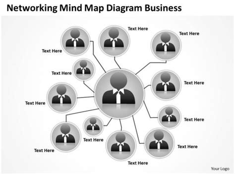 Business Process Flowchart Networking Mind Map Diagram Powerpoint Slides PowerPoint Shapes