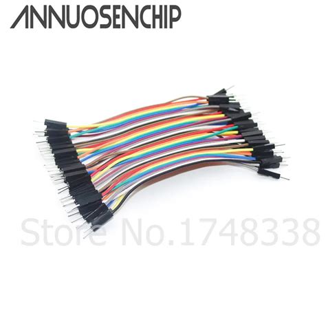 40pcs 10cm 254mm 행 수 수 듀퐁 케이블 Arduino 용 브레드 보드 점퍼 와이어반도체 집적회로
