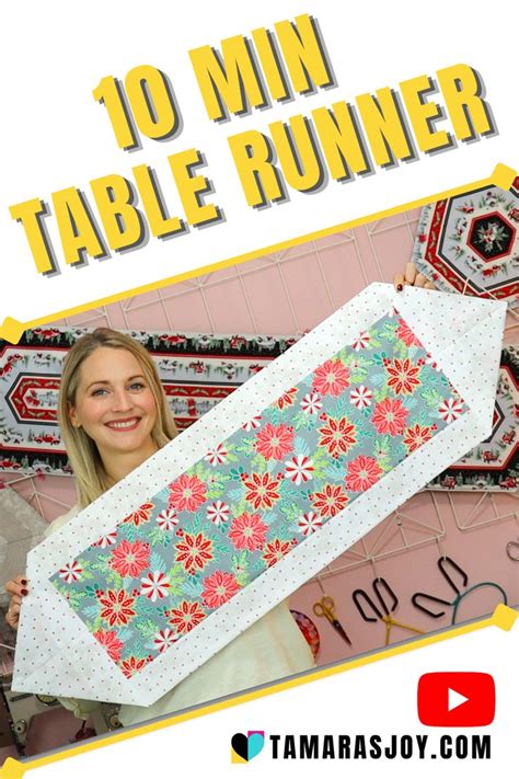 10 Minute Table Runner Tutorial Table Runner Tutorial Table Runner Diy Table Runners Diy Easy