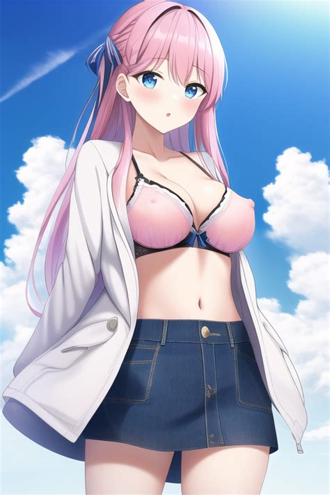 Rule 34 1girls Ai Generated Aubrey Omori Blue Eyes Blush Bra Female Female Only Medium