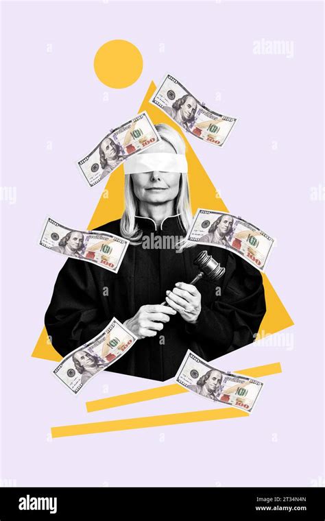 Vertical Collage Picture Of Black White Colors Judge Hands Hold Hammer