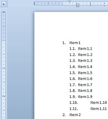 Indentation How To Remove Indents Produced From Double Digit Numbering In Microsoft Word