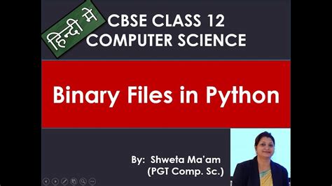 Binary Files In Python Pythonforclass12 Pythonforbeginners Pythontutorial Pythonprogramming
