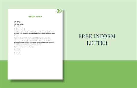 Free Inform Letter Download In Word Pdf