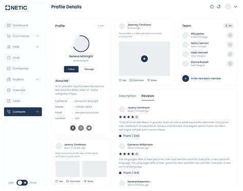 Ecommerce Profile Details Page Ui Design Behance