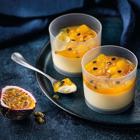 Mands Collection Mango And Passion Fruit Panna Cotta Ocado