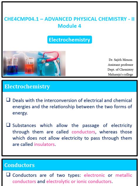 Electrochemistry Ppt Pdf