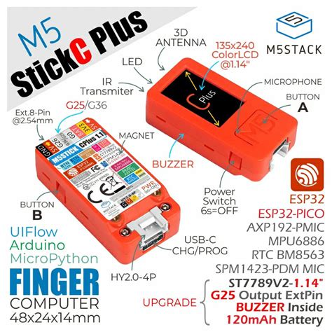 m5stickc plus esp32 pico mini iot development kit m5stack store