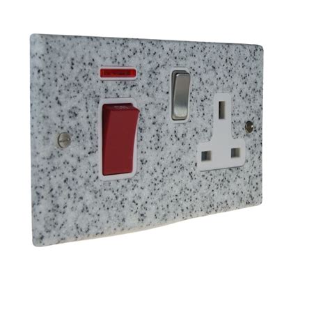 Quarry 45a Dp Cooker And 13a Socket Grey Sand
