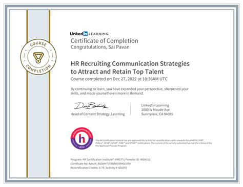 Hari Pavan On Linkedin Certificate Of Completion