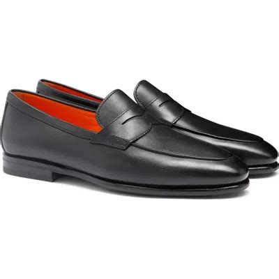 Santoni Fox Packable Penny Loafer In Brown Modesens