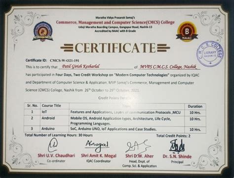 🥳 Successfully Completed A 4 Day 2 Credit Workshop On Modern Computer Technologies Covering