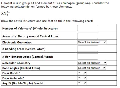 Solved Element X Is In Group 4A And Element Y Is A Chegg Com