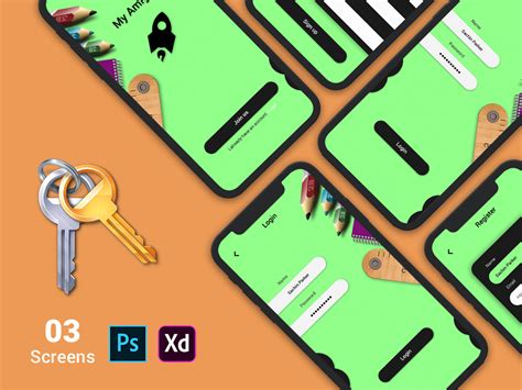 Mobile Login UI Kit PSD PSD For Website Mobile App UI By Psdgang Com