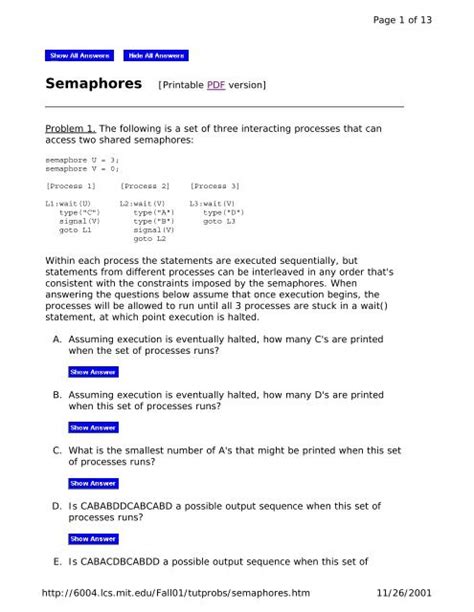 semaphores [printable pdf version]