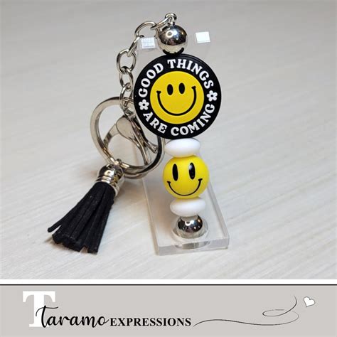 Smile Emoji Keychain Emoji Keychain Keychain Silicone Keychain
