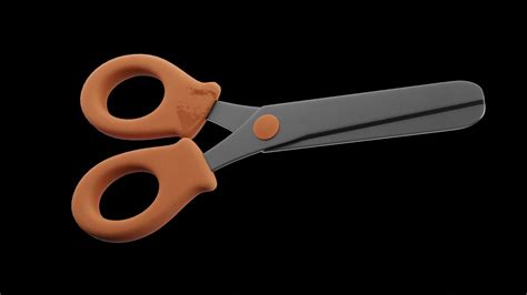 Orange Scissors Free 3d Model By Thedazking