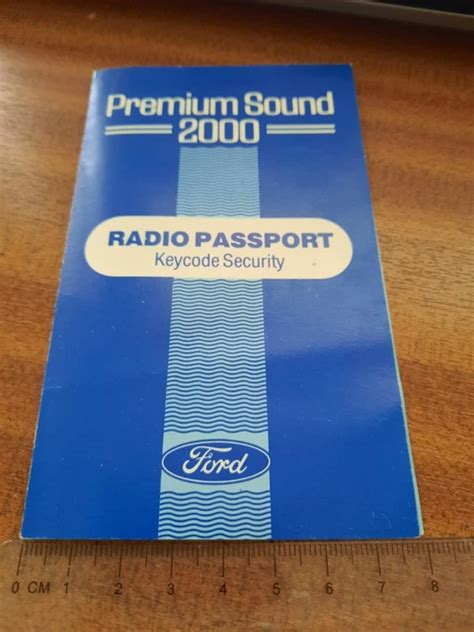 Ford Premium Sound 2000 Radio Passport Keycode Security Card £1000