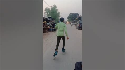 Police Pakad Leti Bach Gaya😱 Bahraich Skater India Road Skating