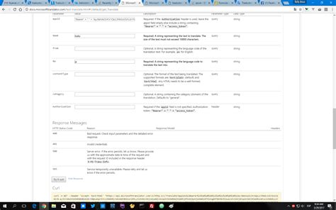 Error In The Api Microsoft Azure Translator Stack Overflow