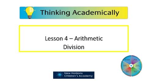 lesson 4 arithmetic division success criteria dna i