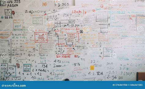 An Overhead Shot Of A Classroom Whiteboard Filled With Ma Created With Generative Ai Stock