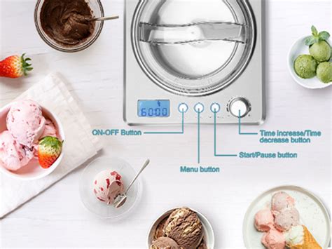 Mua Homtone Ice Cream Maker 264 Quart For Making Homemade Soft Ice Creamgelatosorbet Within
