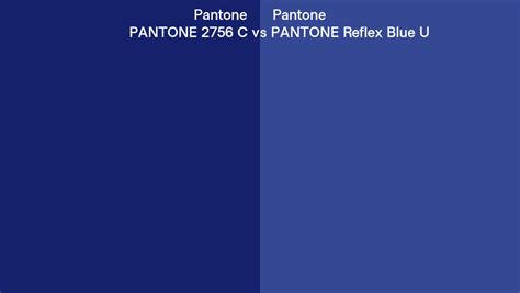 Pantone 2756 C Vs Pantone Reflex Blue U Side By Side Comparison