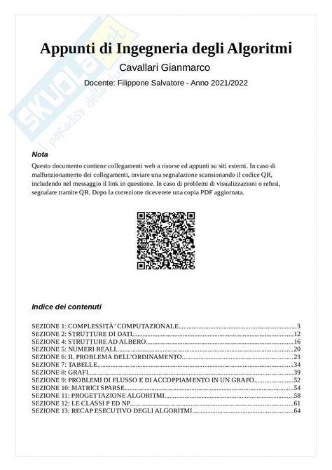 Appunti Di Ingegneria Degli Algoritmi