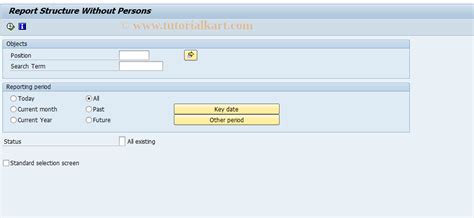 RE RHXSTR05 SAP Tcode Reporting Structure Without Persons