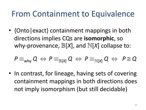 Ppt Containment Of Conjunctive Queries On Annotated Relations Tj Green University Of