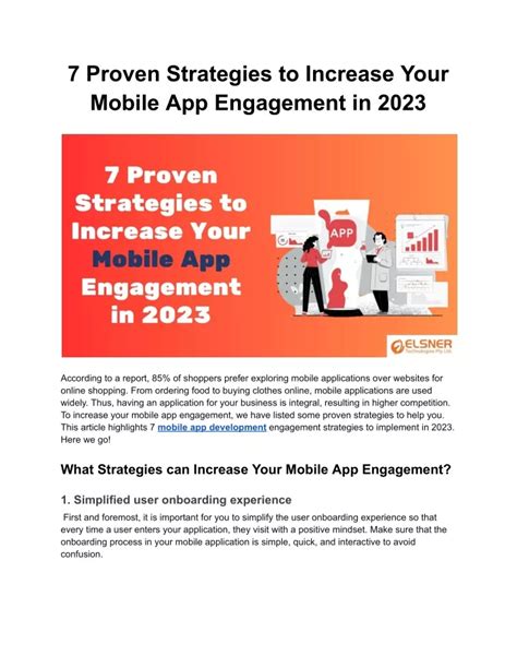 Ppt 7 Proven Strategies To Increase Your Mobile App Engagement In