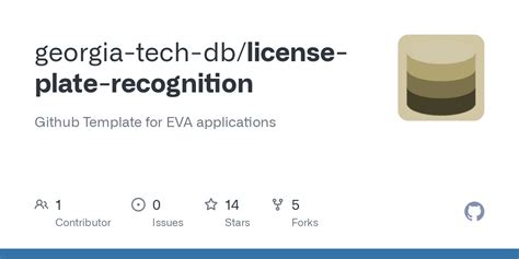 github georgia tech db license plate recognition github template for