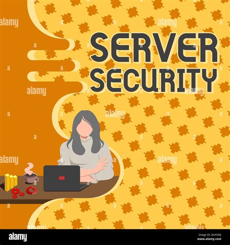 Conceptual Display Server Security Word Written On Web Server That Guarantees Secure Online