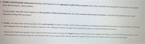 Solved Create A Second Graph Using Excel Showing What