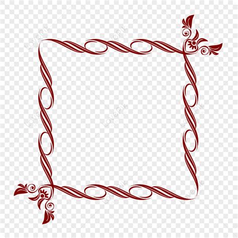 다크 레드 패턴 테두리 Png 일러스트 무료 다운로드 Lovepik