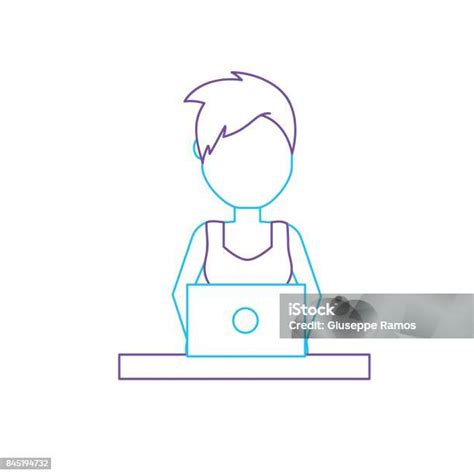 노트북 및 기업 직업 실루엣 프로 사업가 경영자에 대한 스톡 벡터 아트 및 기타 이미지 경영자 계획 고용과 노동 Istock