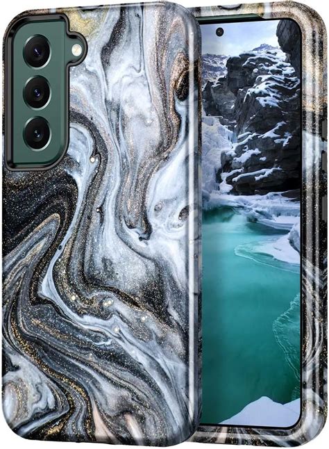 Amazon Com Btscase For Samsung Galaxy S E Case Heavy Duty Three Layer Marble Shockproof Full
