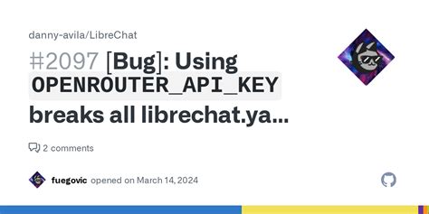 [bug] using `openrouter api key` breaks all librechat yaml custom