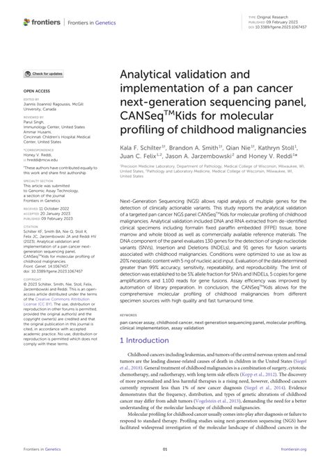 Pdf Analytical Validation And Implementation Of A Pan Cancer Next Generation Sequencing Panel