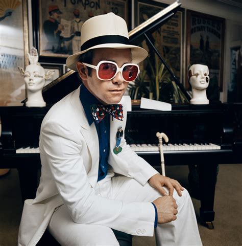 Elton John Greatest Hits Album Cover Outtake Sitting At Piano San