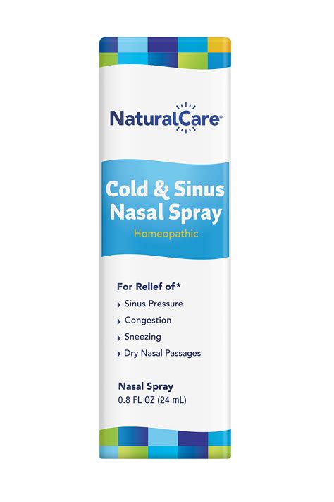 Cold And Sinus Nasal Spray 08 Oz Naturalcare
