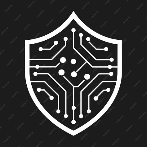 Premium Vector Cybersecurity Shield With Binary Code And Circuit Design